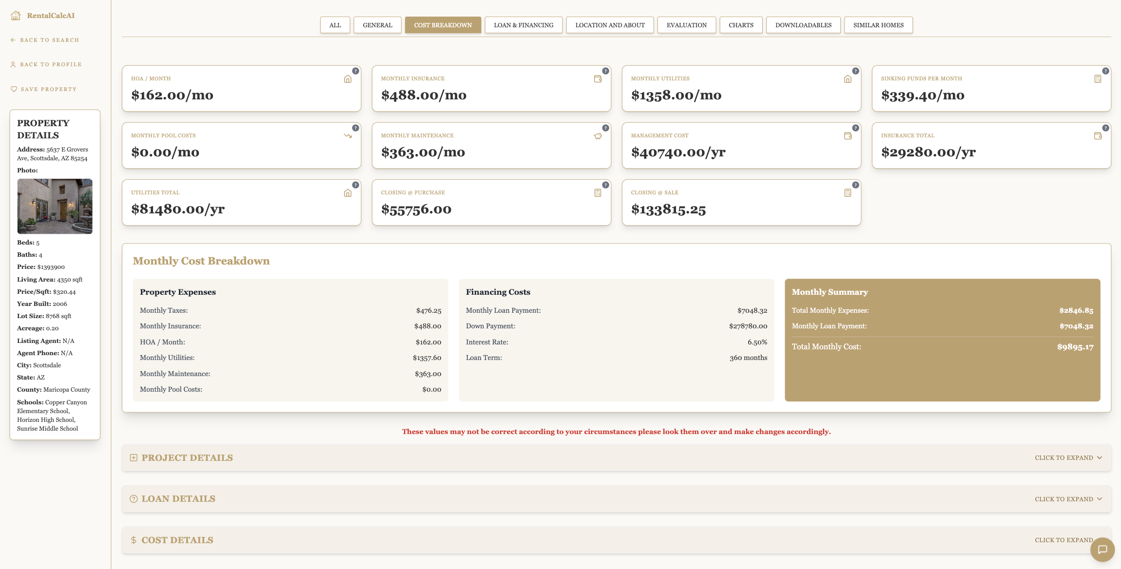 RentalCalcAI: AI Integrated Rental Property Calculator for Beginners